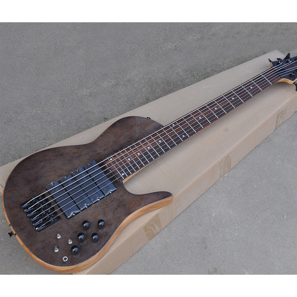 Jual 6 Strings Neck-thru-body Electric Bass Guitar with Bideye Maple ...