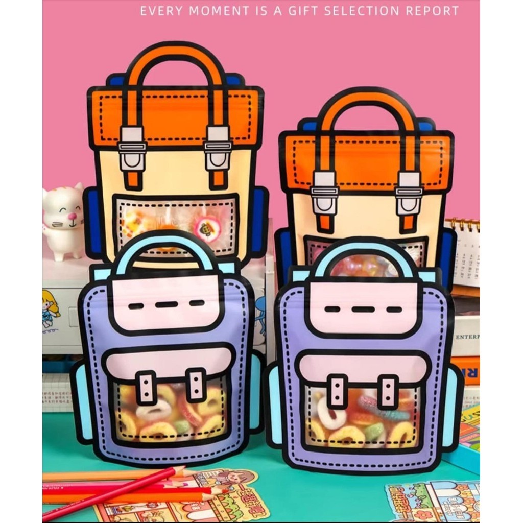 Jual [10pcs] Plastik Snack, Goodie Bag Hadiah Ziplock Birthday ...