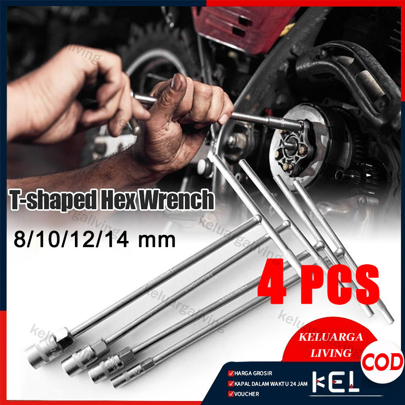 Jual Kunci Sok T 4pcs 8/10/12/14mm Kunci T Set Konci 1 Set Lengkap Konci T Original Kunci Shock ...