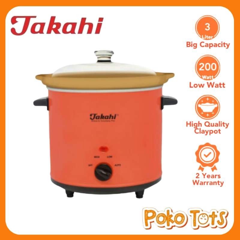 Jual 𝗧𝗔𝗞𝗔𝗛𝗜 3525 Electric Crockery Pot 3 Liter Slow Cooker 3 Ltr WHS ...