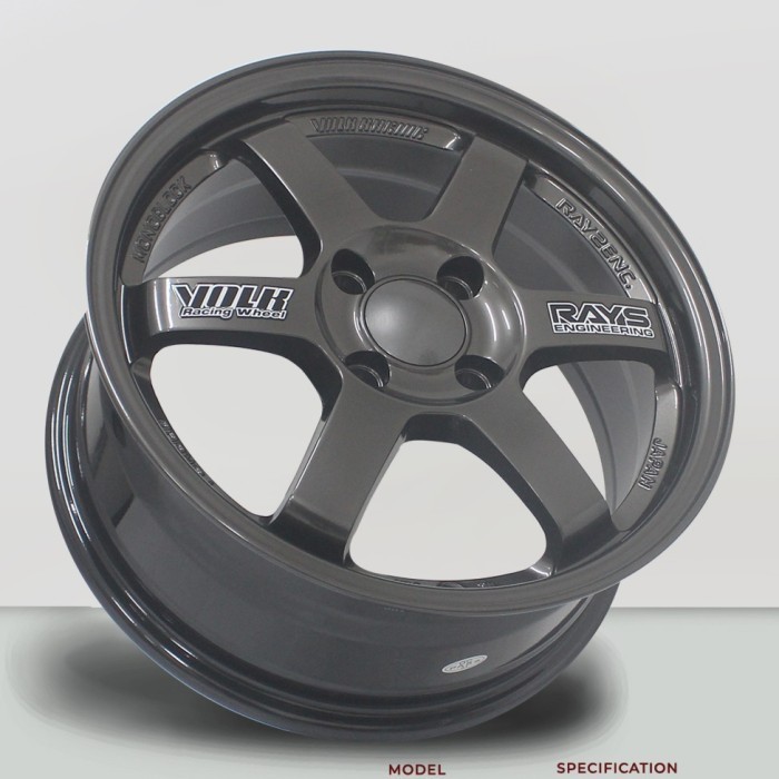 Jual Velg Racing Rays TE37 15x6.5 4H 100 et 42 Ring 15 R15 Lebar 6,5 ...