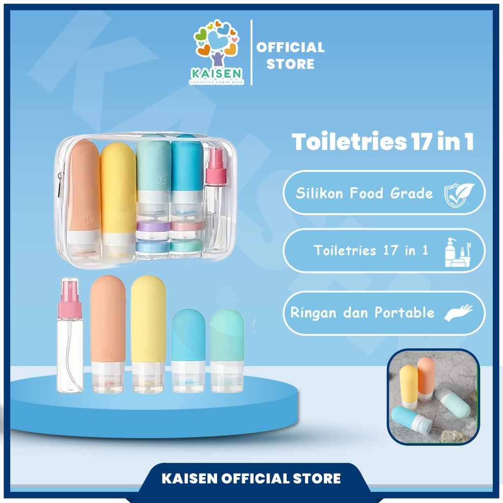 Jual KAISEN Bbambu 17in1 Set Botol Lotion Shampoo Sabun / Travel ...