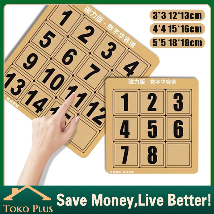 Jual Mainan Klotski Puzzle Geser Magnet 24 Angka Magnetic Number 5x5 ...