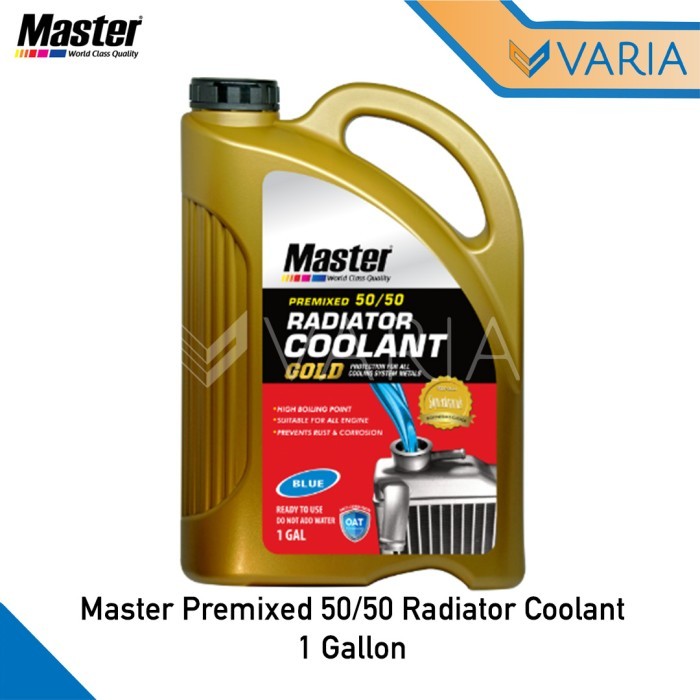 Jual Master Radiator Coolant Premixed Gold 50/50 1 Gallon Cairan Air ...