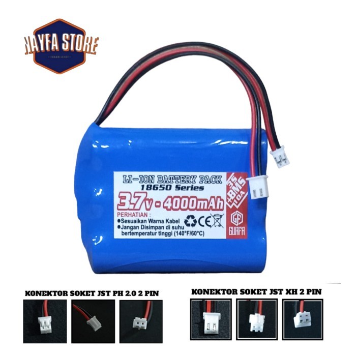 Jual Baterai Speaker Dan Alat Elektronik Lainnya 3X 18650 4000mAh 3,7V ...