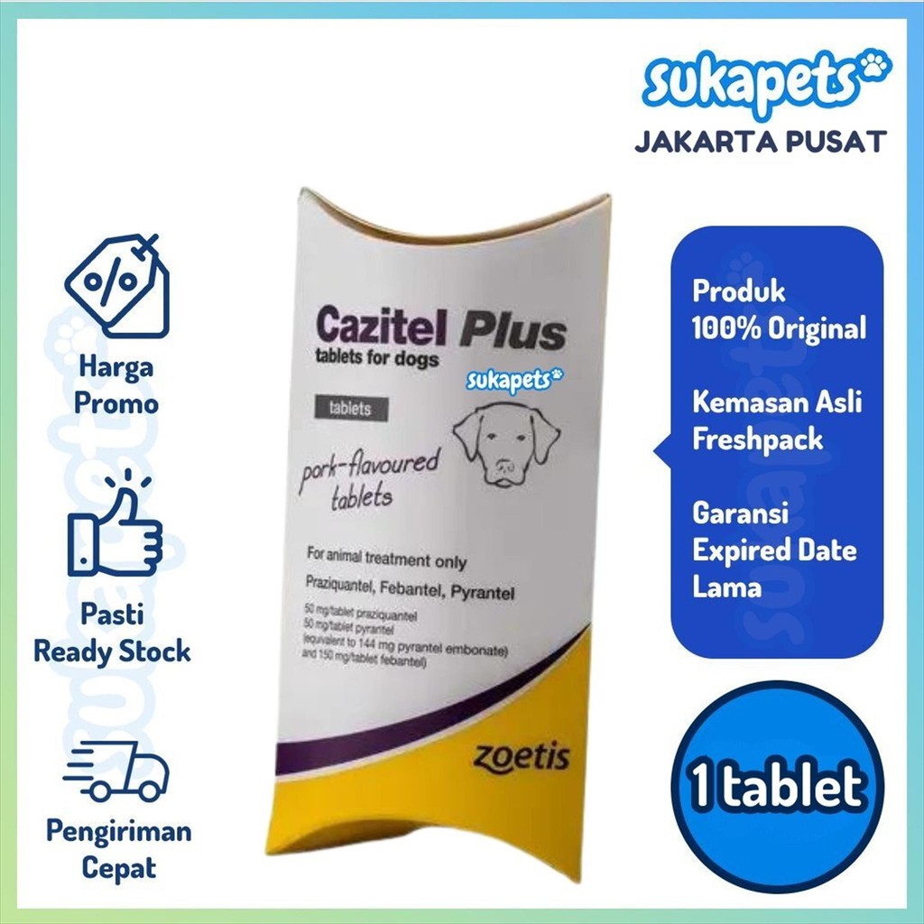 Jual Cazitel Plus Dog Obat Cacing Untuk Anjing 1 Tablet | Shopee Indonesia