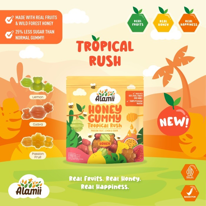 Jual Alamii Honey Gummy - Tropical Rush (40G) | Shopee Indonesia