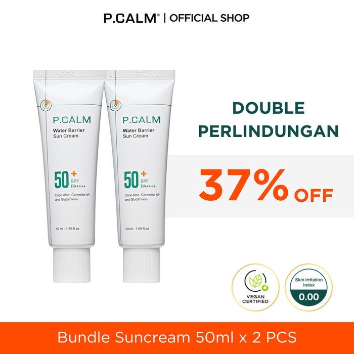 Jual P.CALM [BUNDLE 2] Water Barrier Suncream SPF 50+ PA++++ 50ml x2PCS ...