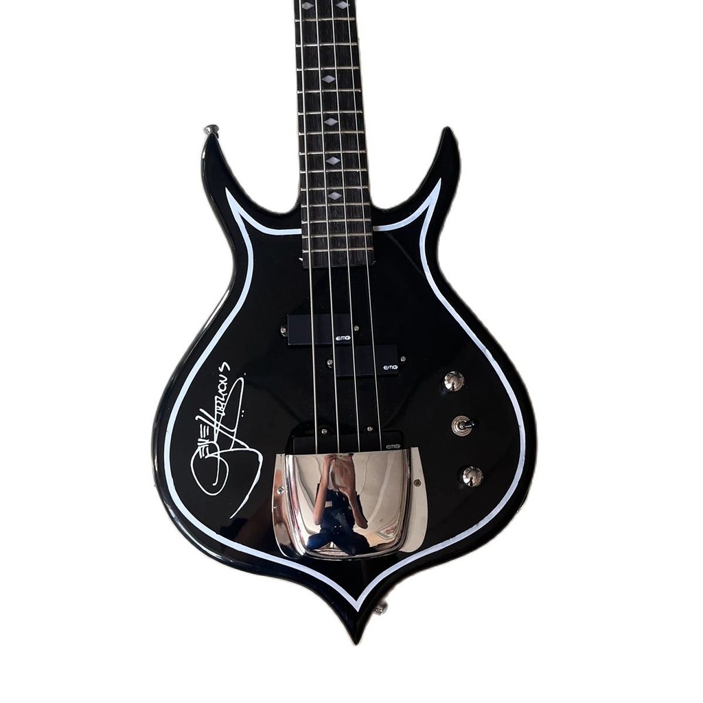 Jual Upgrade Gene Simmons Axe Signed Electric Bass Guitar 24 Frets ...