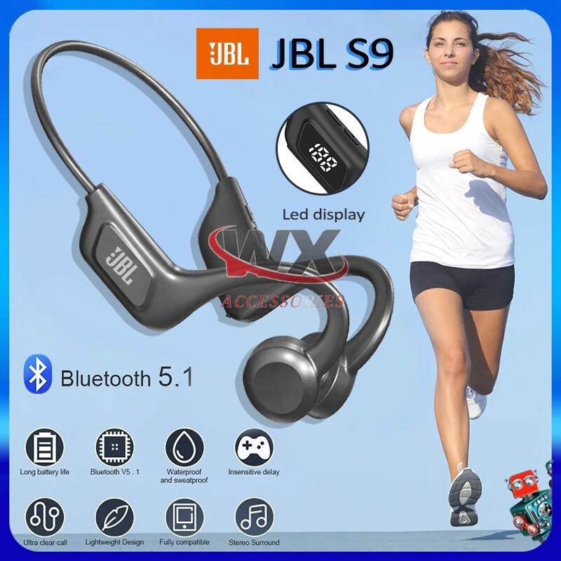 Jual Handsfree Bluetooth Sport s9 Bone Production S9 ( sudah LCD bisa ...