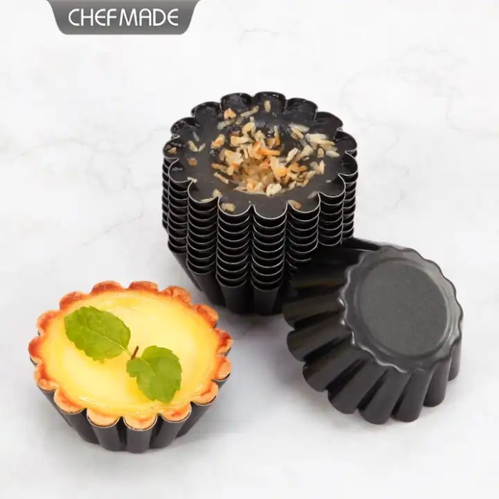 Jual Cetakan Tartlet/ Cetakan Pie isi 12 pcs/ Non Stick 2.5 Inch Tart ...