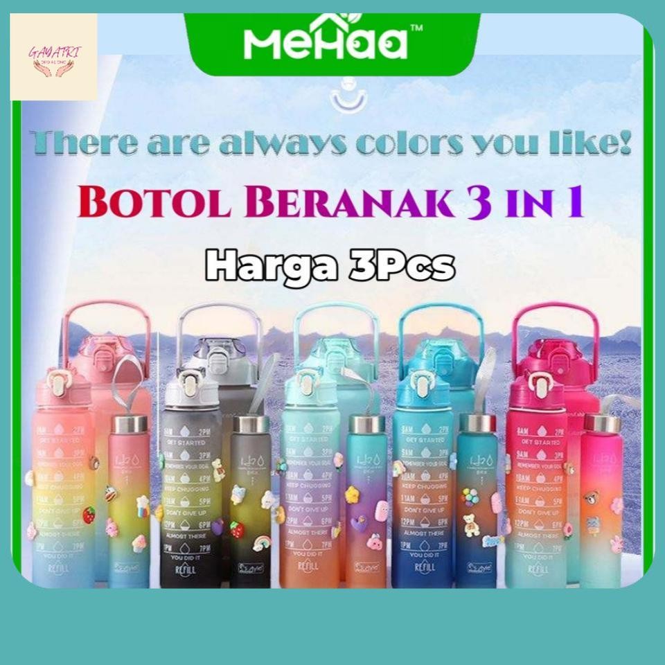 Jual Botol Air Minum Terkini / Mehaa 3pcs Botol Beranak Botol Minum ...