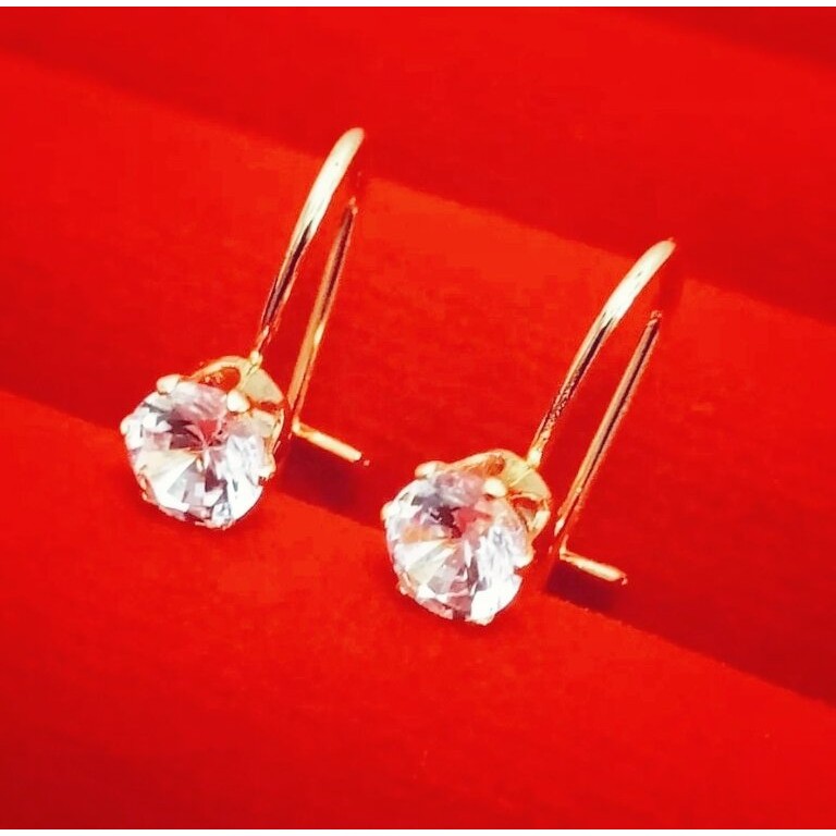 Jual Anting Emas Asli 24karat Model Desy permata satu Kadar 598 Ada ...