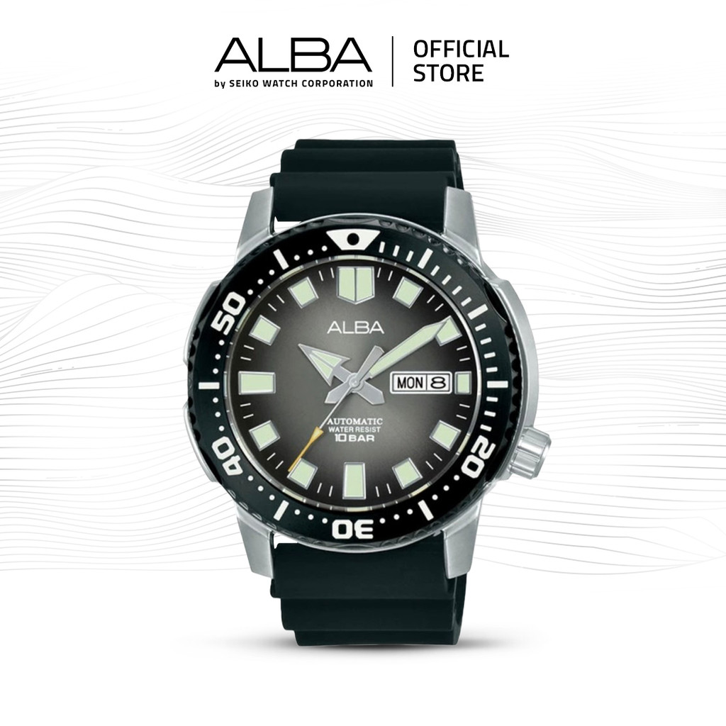 Jual Alba Mechanical Jam Tangan Pria AL4641 / AL4641X1 Automatic Grey ...