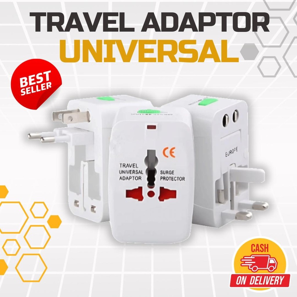 Jual Travel Adaptor International 4in1 / Adaptor Internasional Travel ...