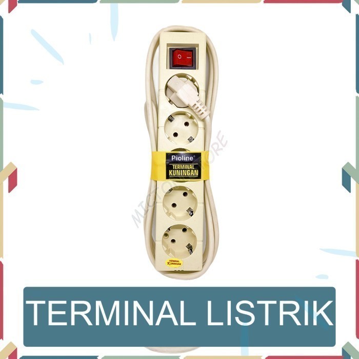 Jual BEZTON Stop Kontak 5 Lubang 5 Meter Terminal Listrik Colokan Switch | Shopee Indonesia