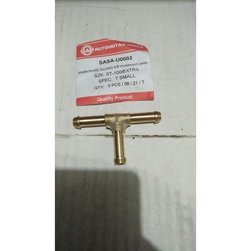 Jual Sambungan Selang T Cabang 3 Air 6 x 6 Kecil Kuningan Carry ST100 ...
