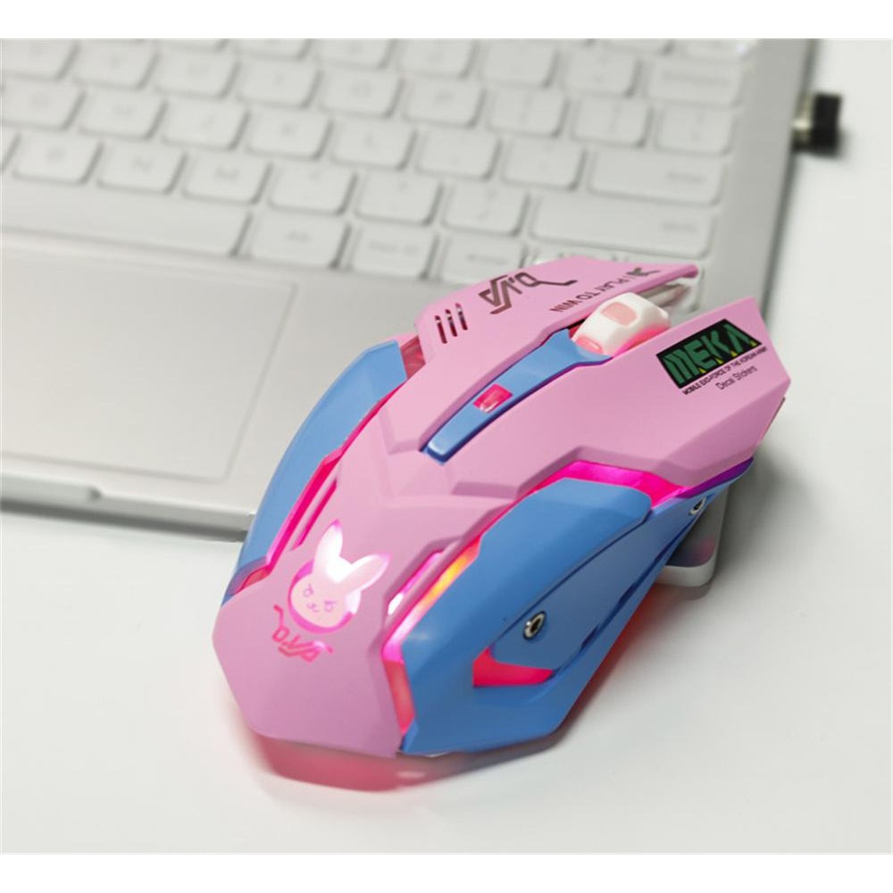 Jual Rechargeable Wireless Mouse Silent Mouse Luminous DVA Computer ...