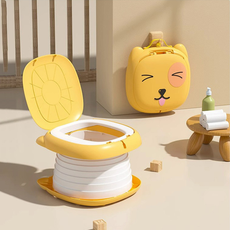 Jual Cartoon Children's Pot Portable Toilet Seat Travel Urinal Foldable ...