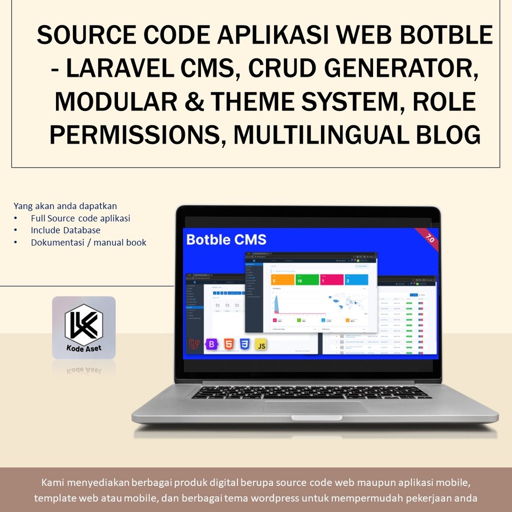 Jual Source Code Aplikasi Web Botble Laravel Cms Crud Generator Modular And Theme System Role