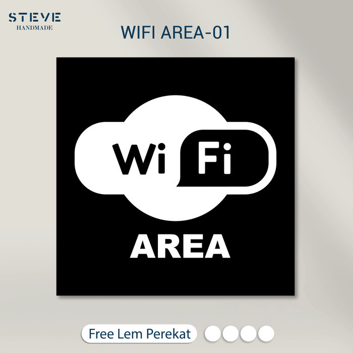 Jual Sign Board Free Wifi | Papan Tanda Wifi Area Label Akrilik Sign ...