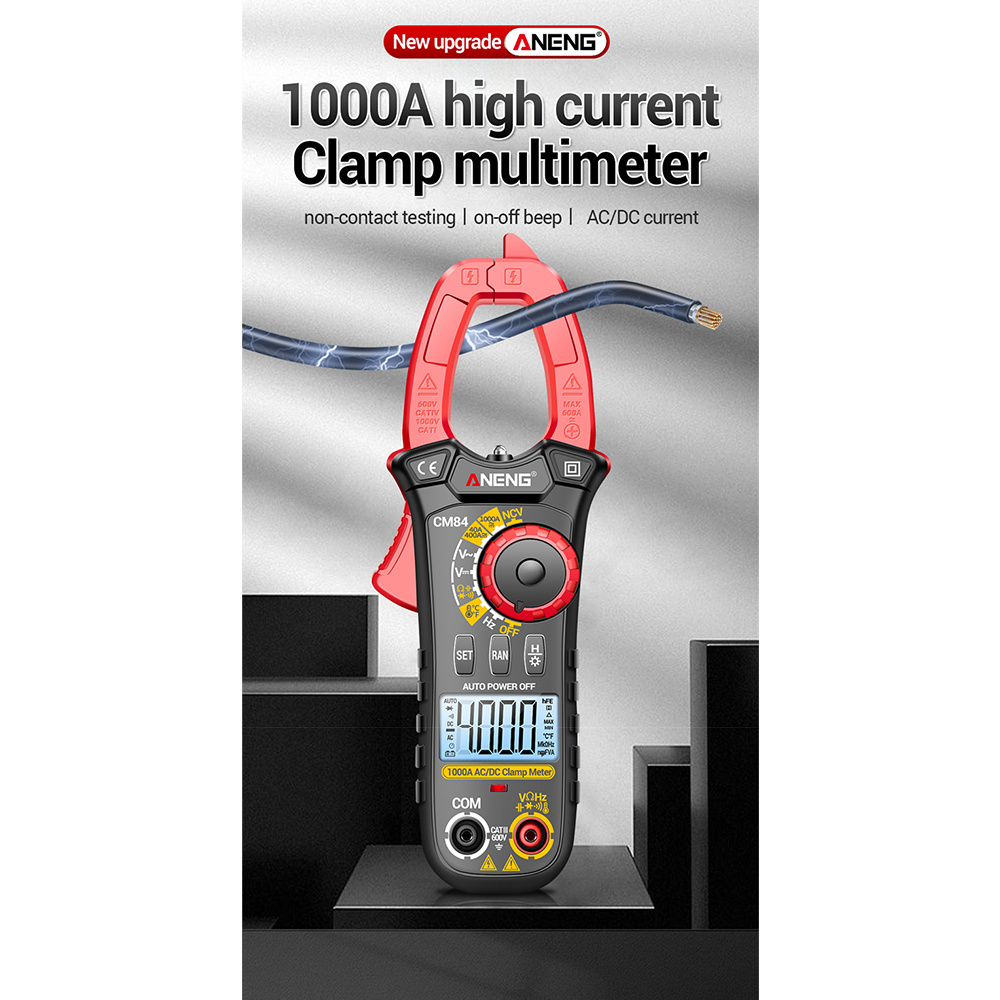 Jual ANENG Clamp Meter Digital Multimeter Multitester LCD Flashlight ...