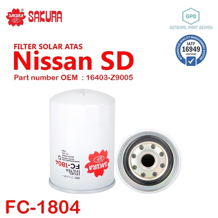Jual Fuel Filter Solar Atas Nissan SD Sakura FC-1804 FC1804 | Shopee ...