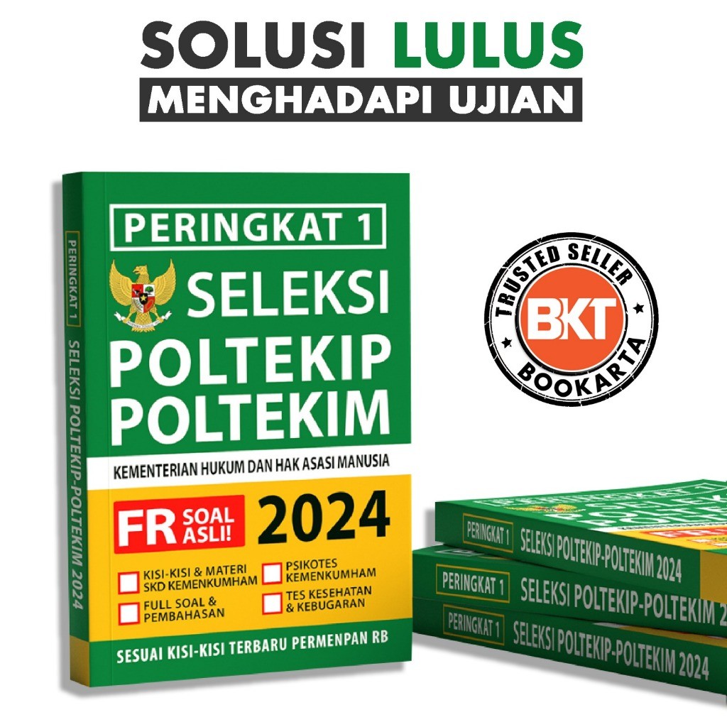 Jual BUKU SELEKSI POLTEKIP POLTEKIM KEMENKUMHAM 2024 - BUKU KEDINASAN ...