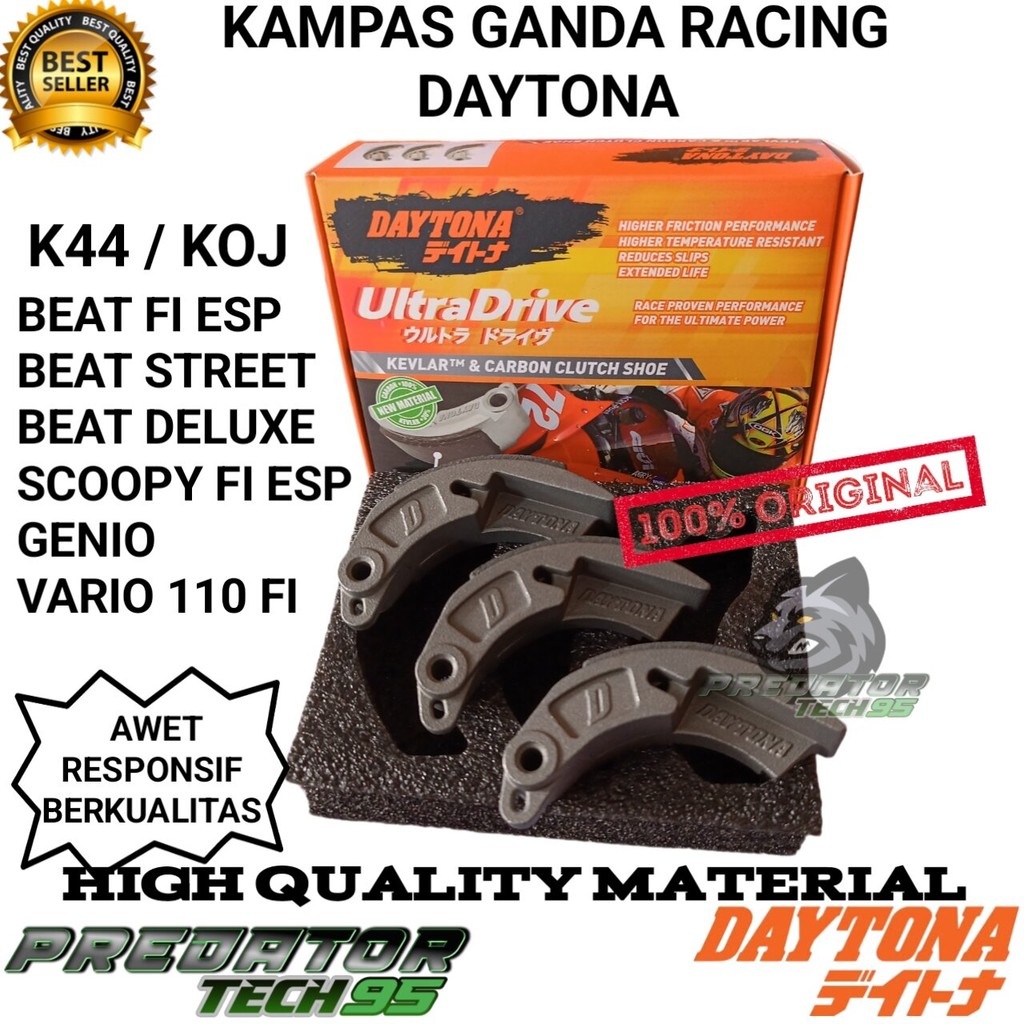 Jual KAMPAS GANDA OTOMATIS ORIGINAL DAYTONA KEVLAR CARBON MOTOR K44 KOJ ...
