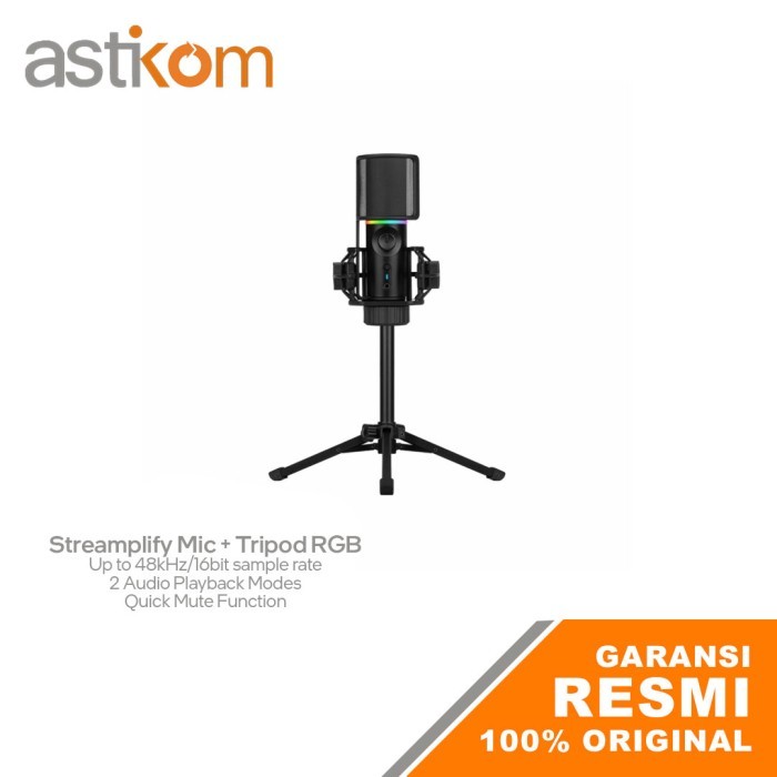 Jual Gaming Microphone Streamplify Mic + Tripod RGB Streaming (MIC 48 ...