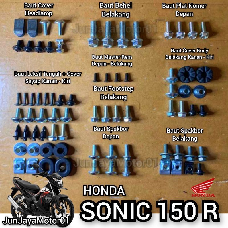 Jual terlariss !! Baut Lengkap Fullset Bodi Motor Honda Sonic 150R ...