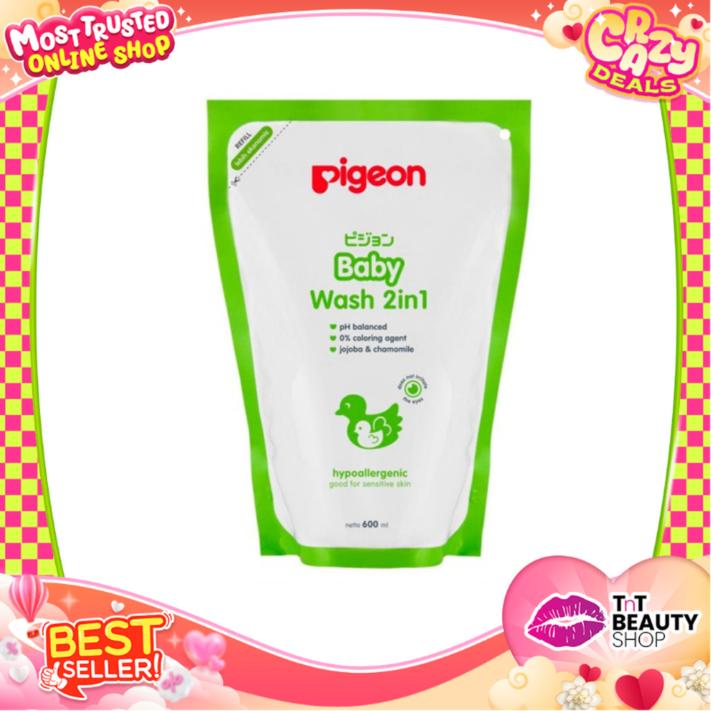 Jual Pigeon Baby Wash 2in1 Hair & Body 600ml Refill Sabun Shampoo 2in1 ...