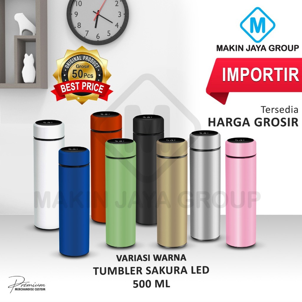 Jual TERMOS LED GLOSSY (BARU) Bahan Stainless Steel 304 stainless 500ML ...
