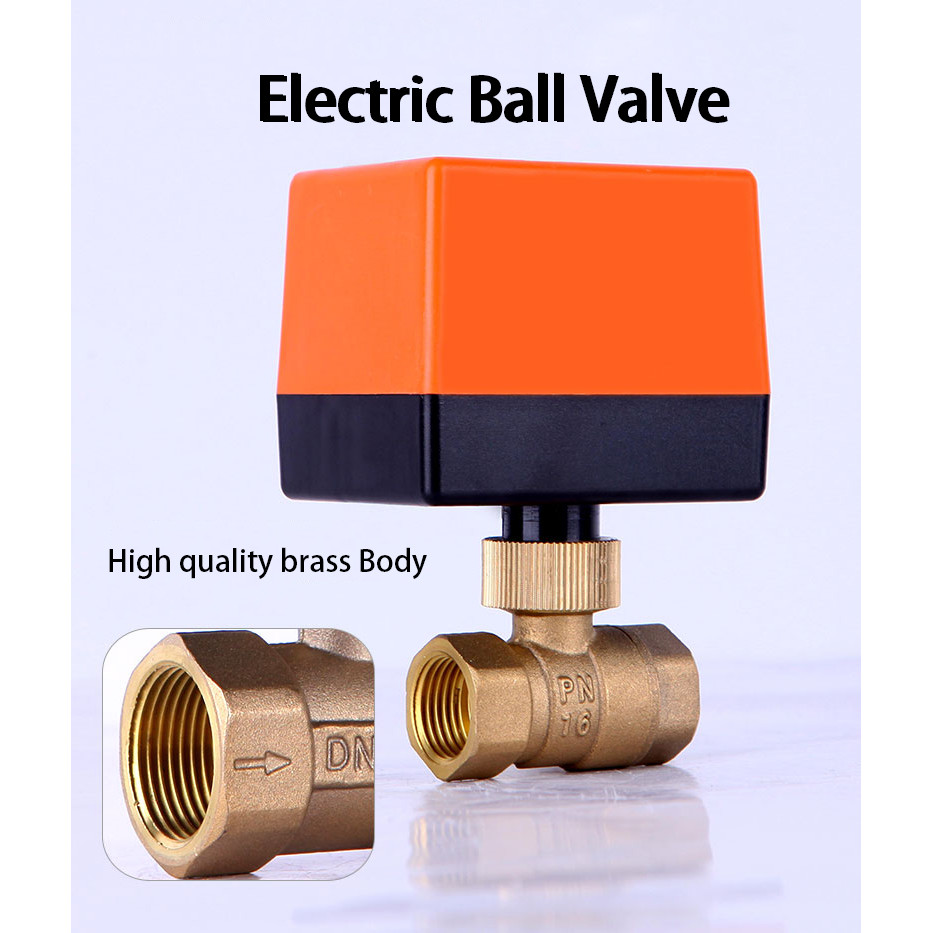 Jual 1/2" 3/4" 1" 2" Motorized Ball Valve 220V 12V 24V 3-Wire 2 Point ...