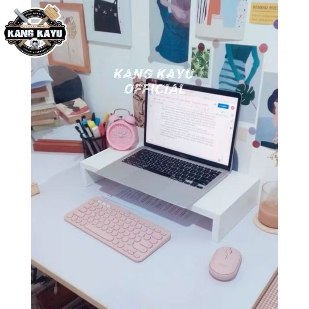 Jual Kang Kayu Stand Monitor Kayu Tinggi 10cm Meja Komputer Display ...