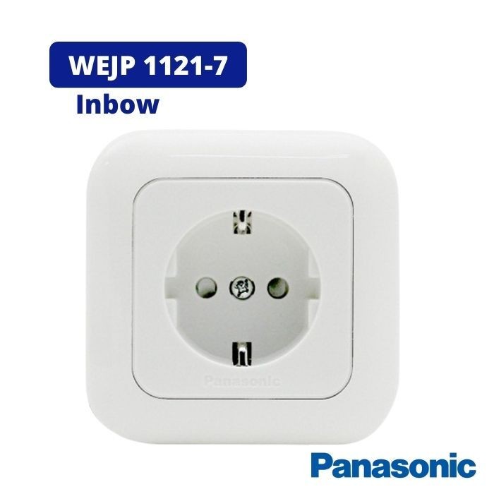 Jual stop kontak panasonic WEJP 1121 7 inbow 1 lubang stopkontak arde ...