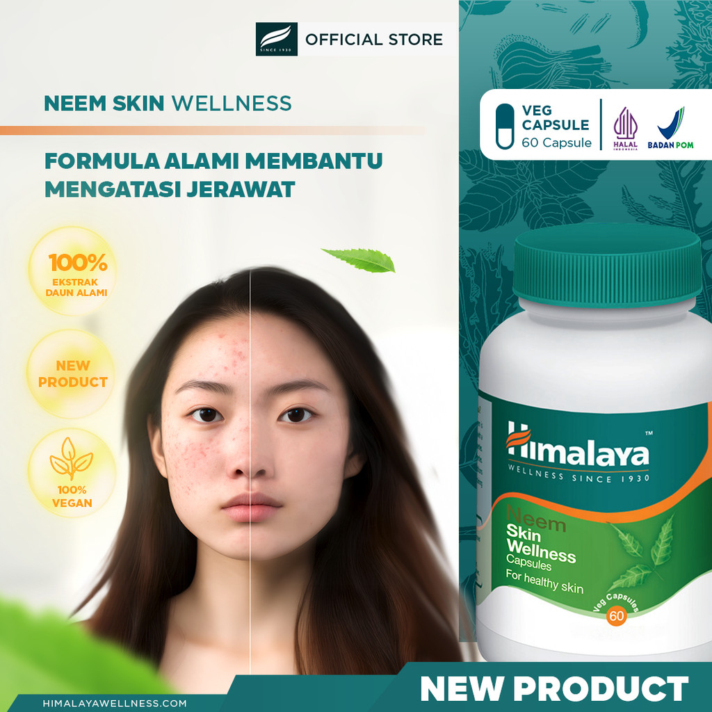 Jual Himalaya Neem Skin Wellness isi 60 Kapsul | Suplemen Herbal ...