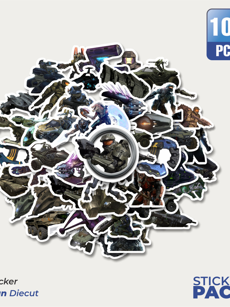 Jual MURAH 100 PCS Stiker Game Series Halo Karakter Mix 5 Waterproof ...
