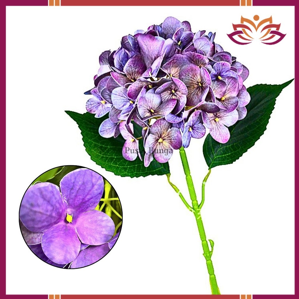 Jual Bunga Hydrangea Latex Artificial/Bunga Import Premium/Bunga ...