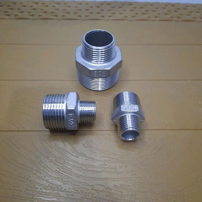 Jual Double Nepel Reducer Stainless SS304 / Hex Nipple Reduce SS304 / V ...