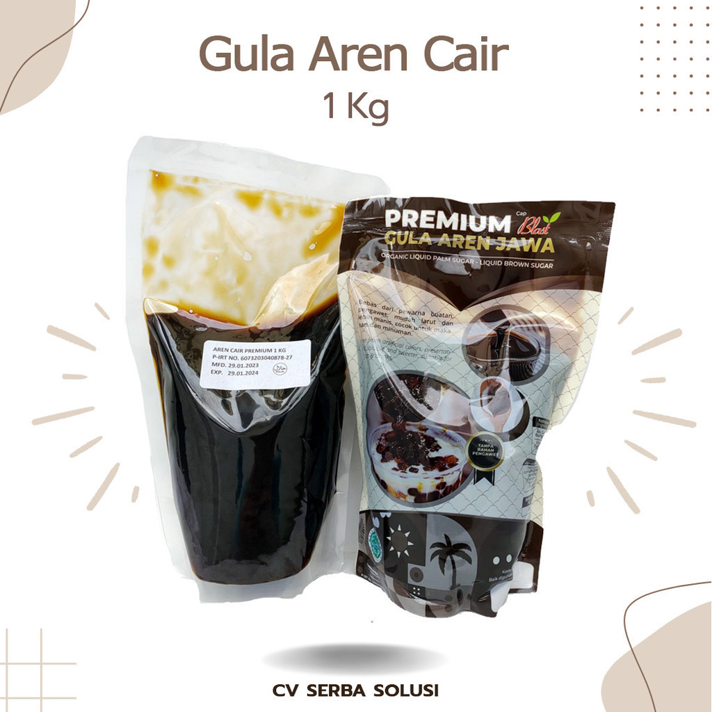 Jual Sirup Aren Jawa Cair 1kg - Sirop Gula Merah - Palm Sugar - Brown ...