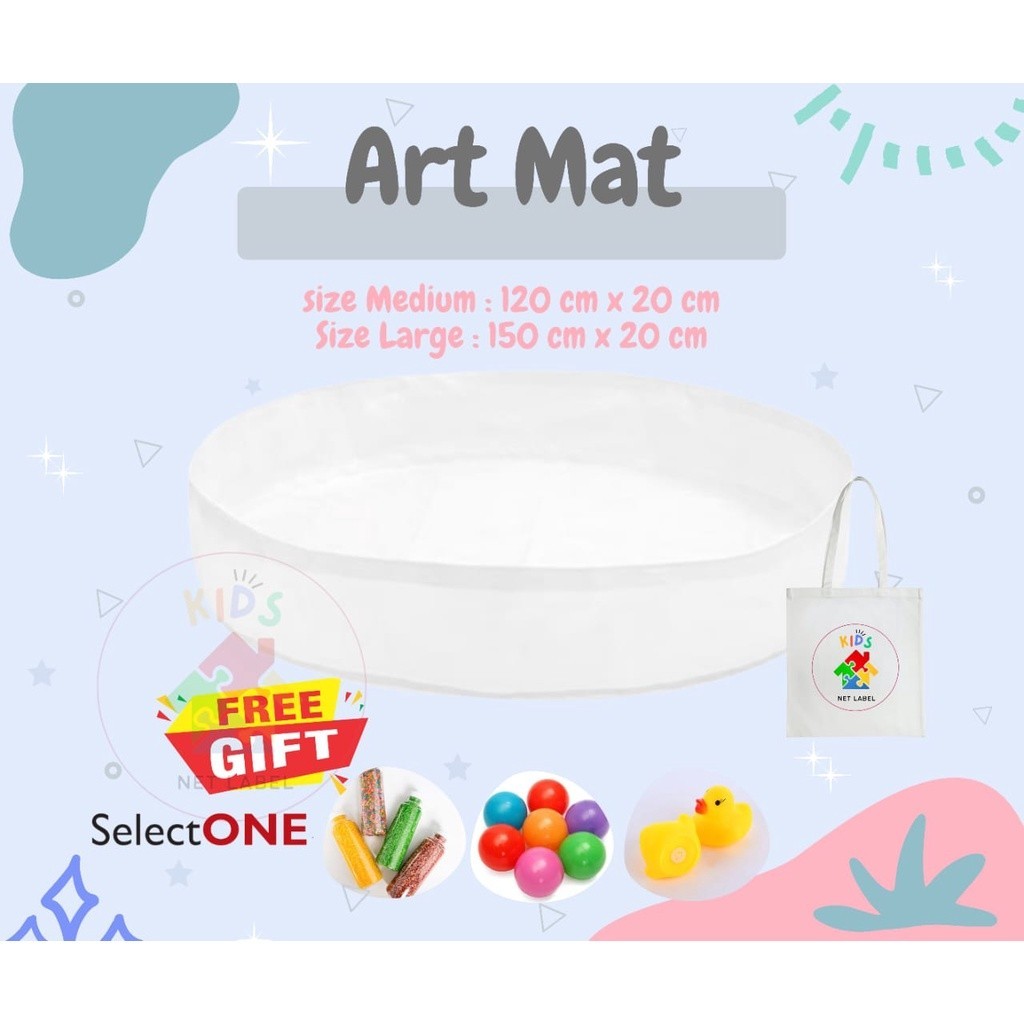 Jual VR53EW Art Mat kolam main sensory play (Free Tas+ Edible mud ...