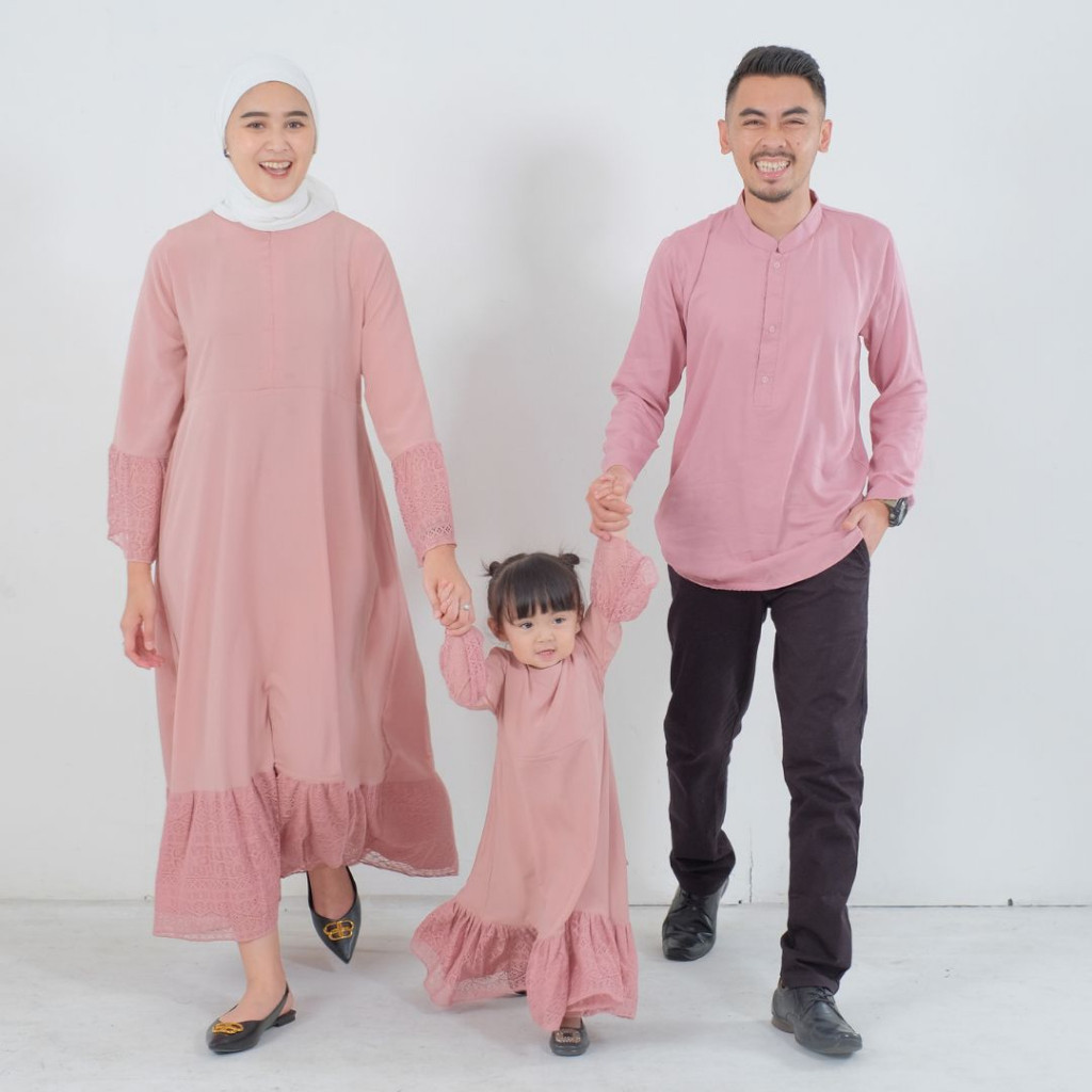 Jual Ghazu Kayra Family Set Baju Couple Keluarga Dress Lebaran | Shopee ...