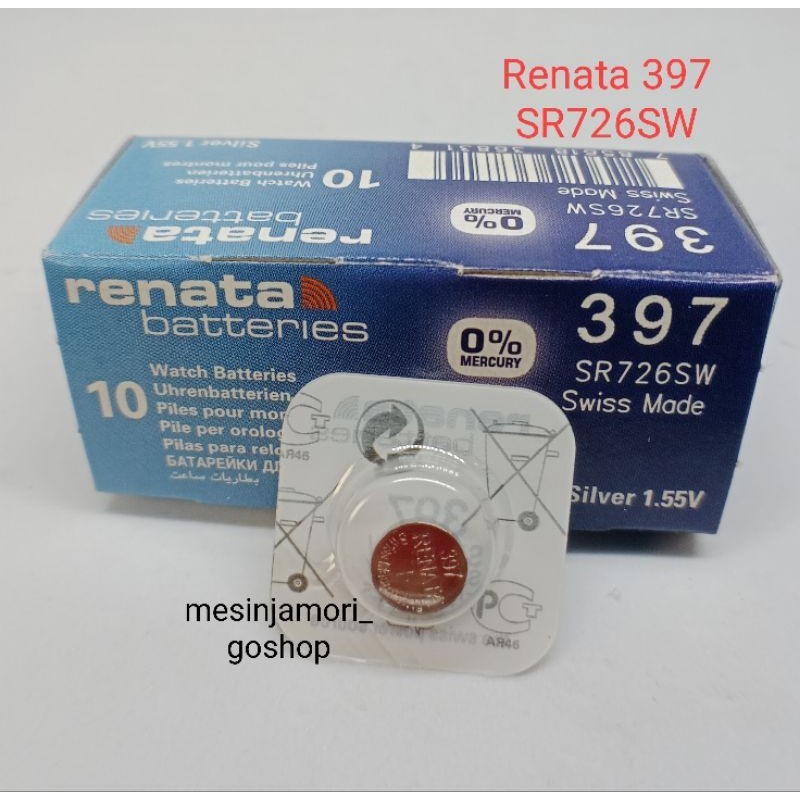 Jual baterai 397 Renata 397 SR726 SW original | Shopee Indonesia