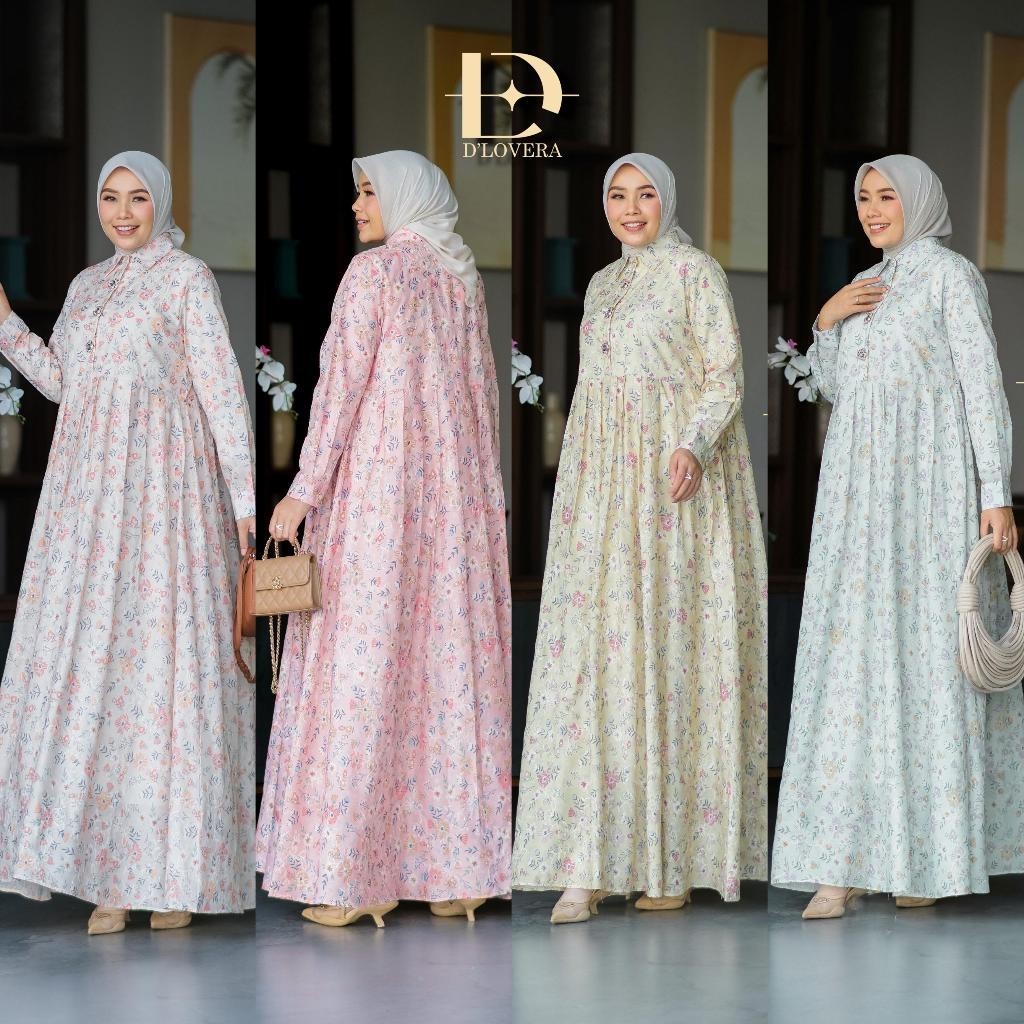 Jual ORIGINAL Gamis ZOYA Dress by Dlovera - Casual katun bordir Realpic ...