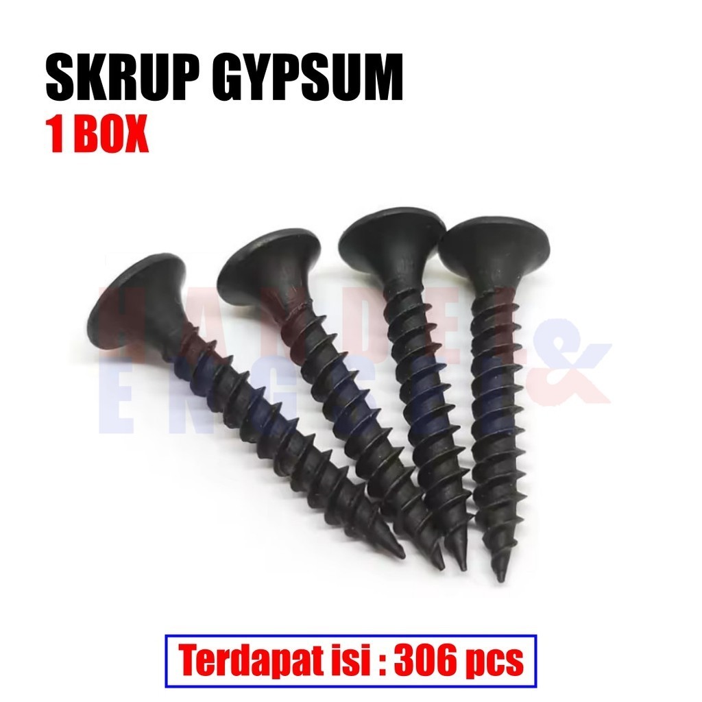 Jual Sekrup Mur Baut Skrup Baja Gypsum Gipsum Hitam Drywall screw tajam ...