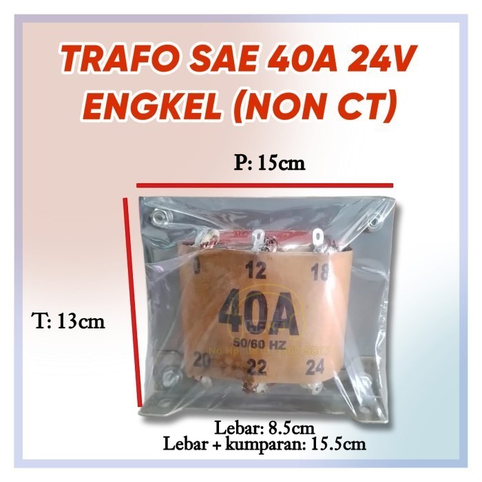 Jual MT99 TRAVO SAE 40 A 24V travo 40 amper engkel SAE 40A-24 ( NON CT ) | Shopee Indonesia