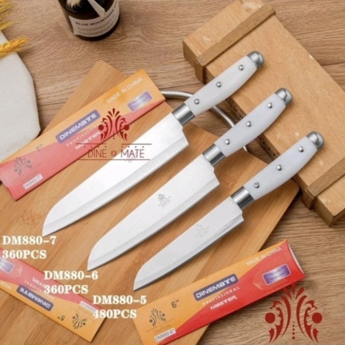 Jual Pisau Dapur Super Tajam Stainless 5 Inch Gagang Putih | Shopee ...