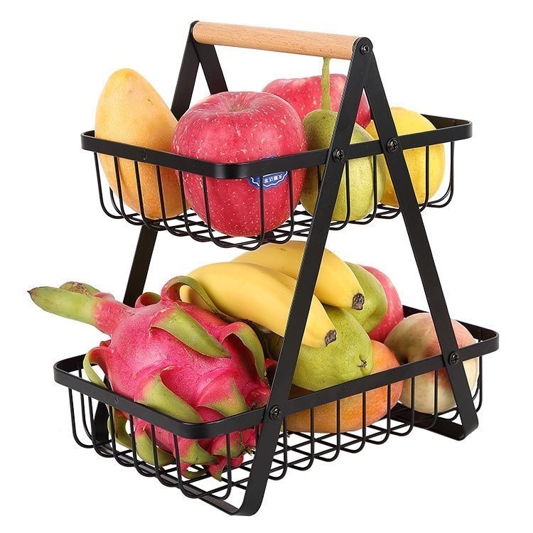 Jual Rak Buah Sayur 2 Tingkat Rak Besi Mewah Keranjang Bawang Sayur Rak ...