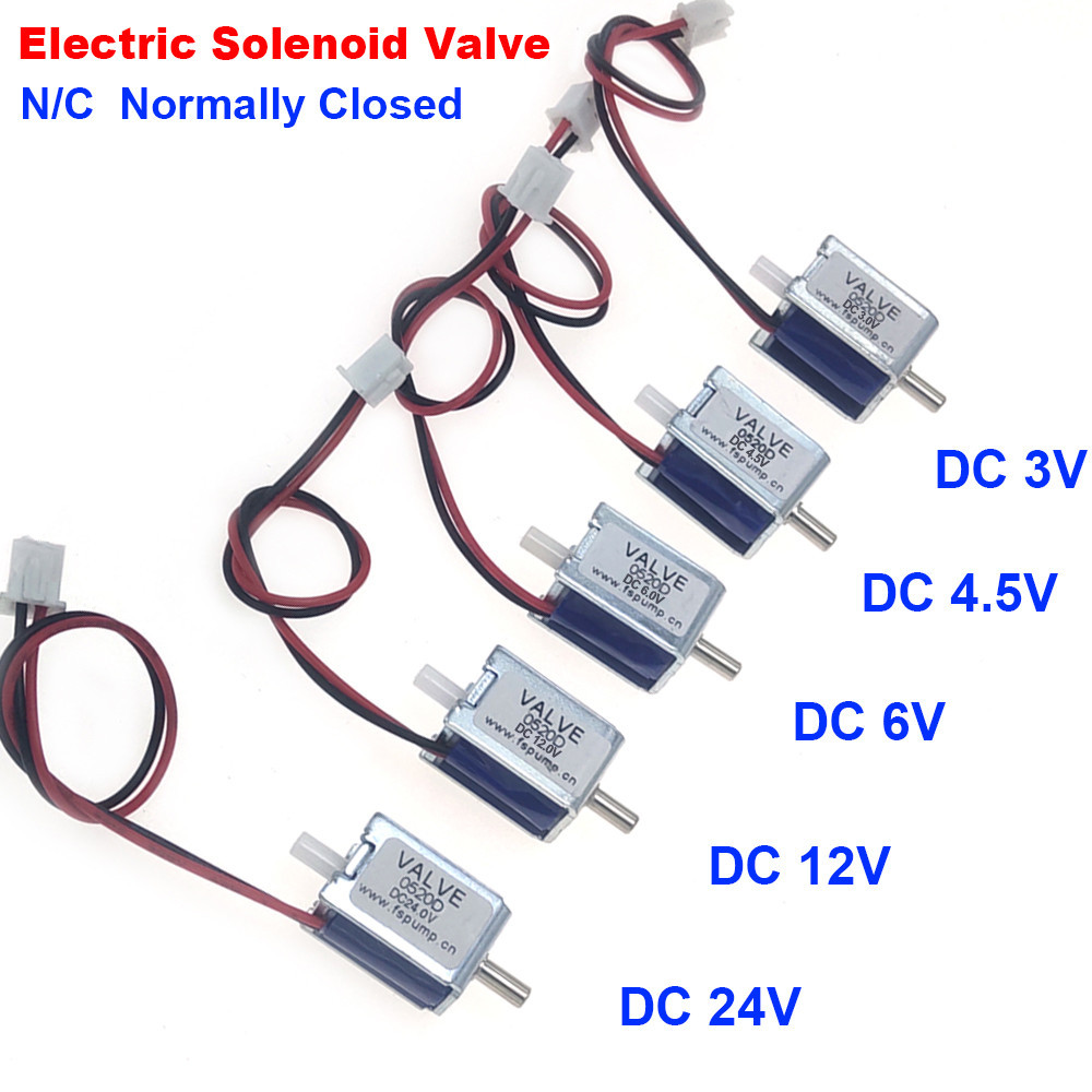 Jual DC 3V/ 4.5V/ 6V/ 12V/ 24V Small Mini Electric Solenoid Valve N/C ...
